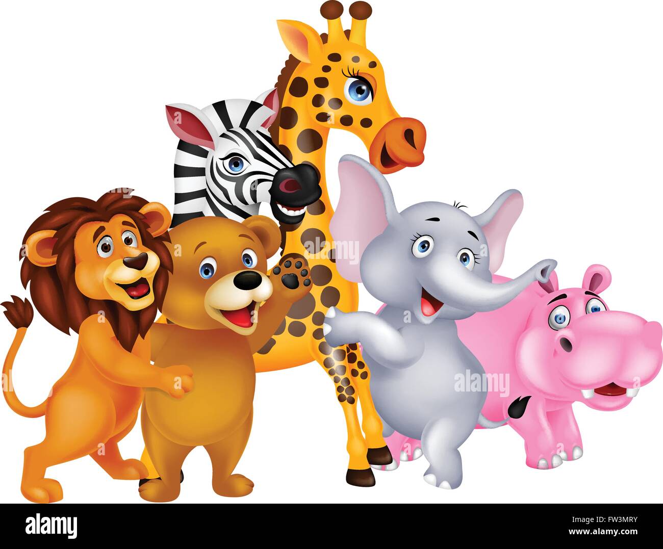 Animals cartoon posing Stock Vector Image & Art - Alamy