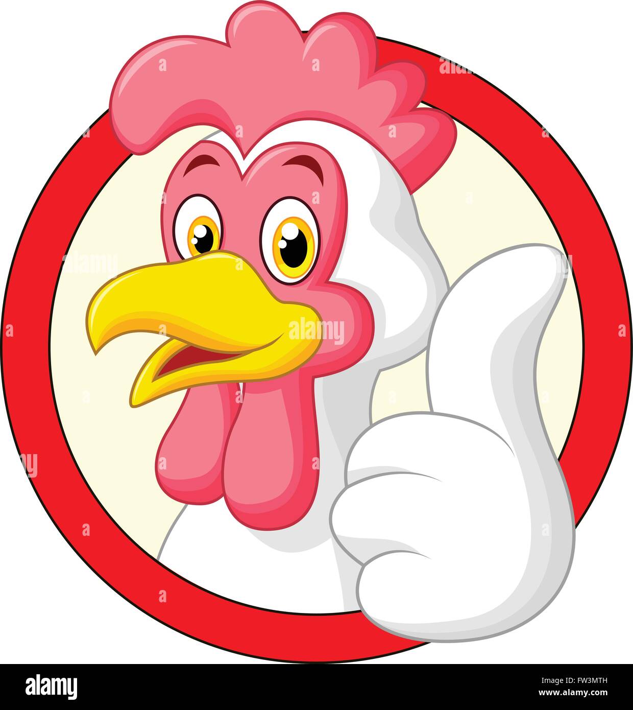 Cartoon rooster giving thumb up Stock Vector Image & Art - Alamy