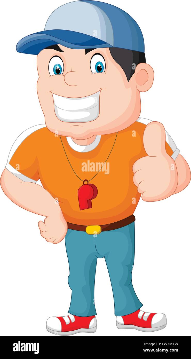 Cartoon coach giving a thumbs up Stock Vector Image & Art - Alamy