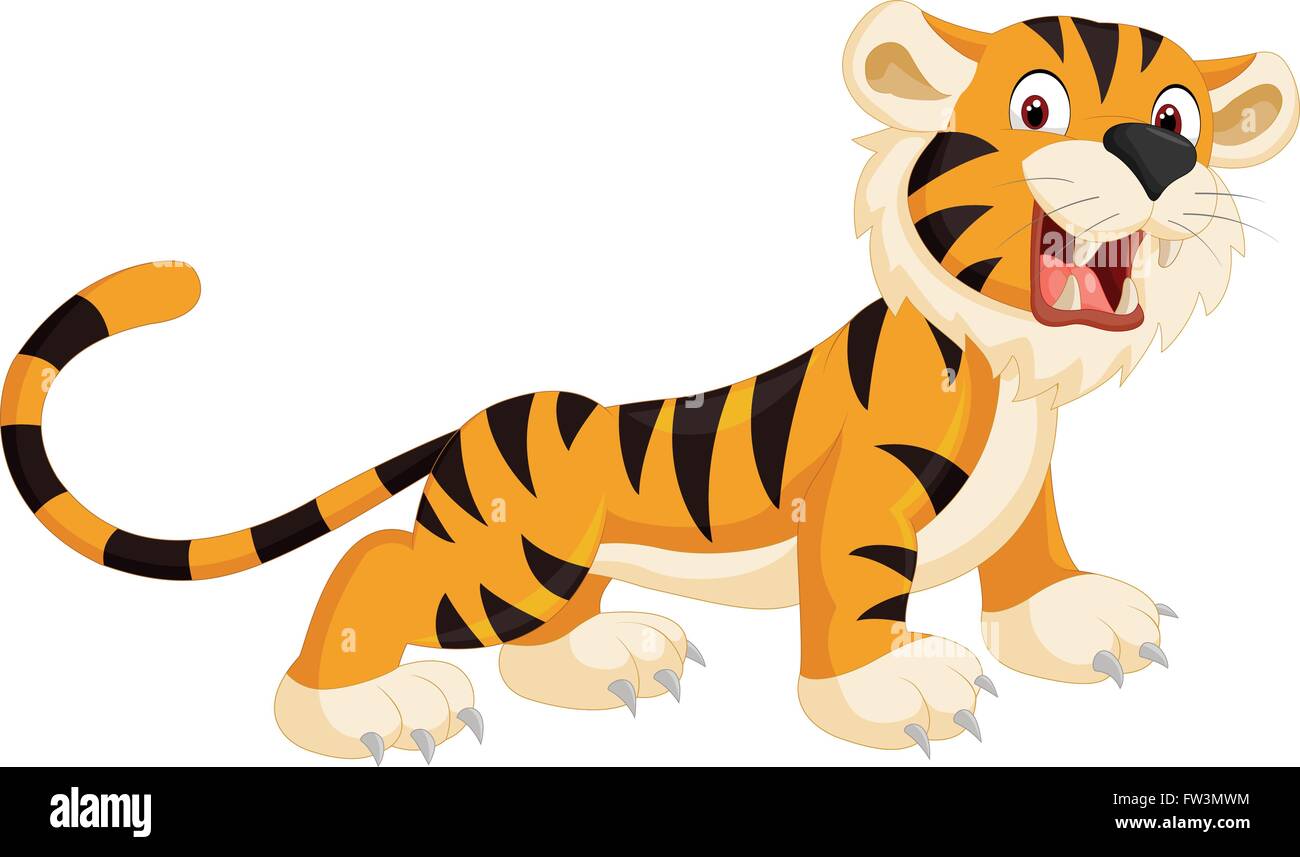 Cartoon fierce tiger animal character hi-res stock photography and ...