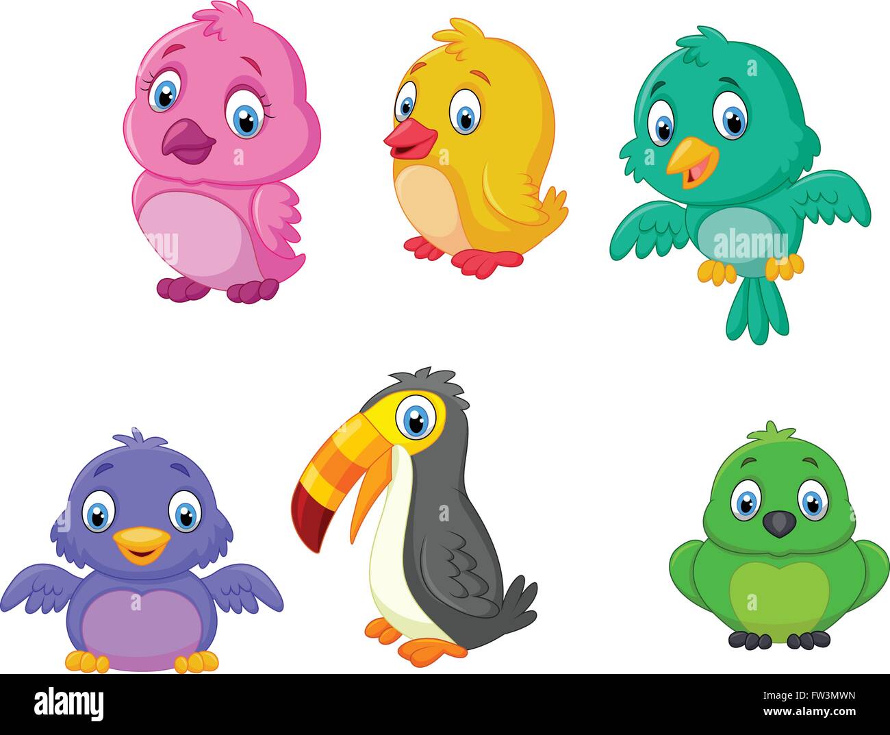 Cartoon birds collection set Stock Vector Image & Art - Alamy