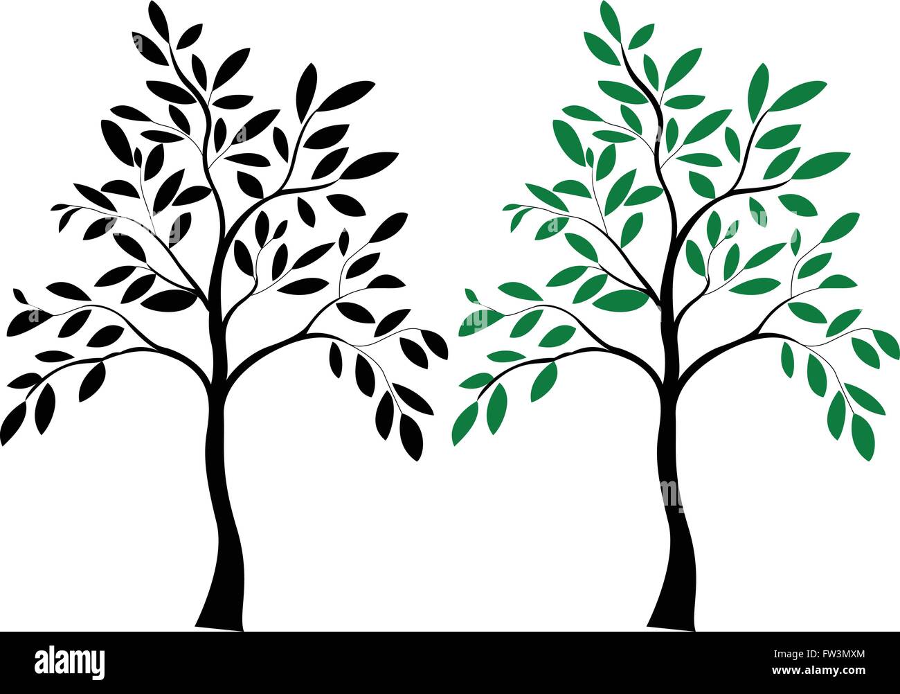 Illustration of tree silhouette Stock Vector Image & Art - Alamy
