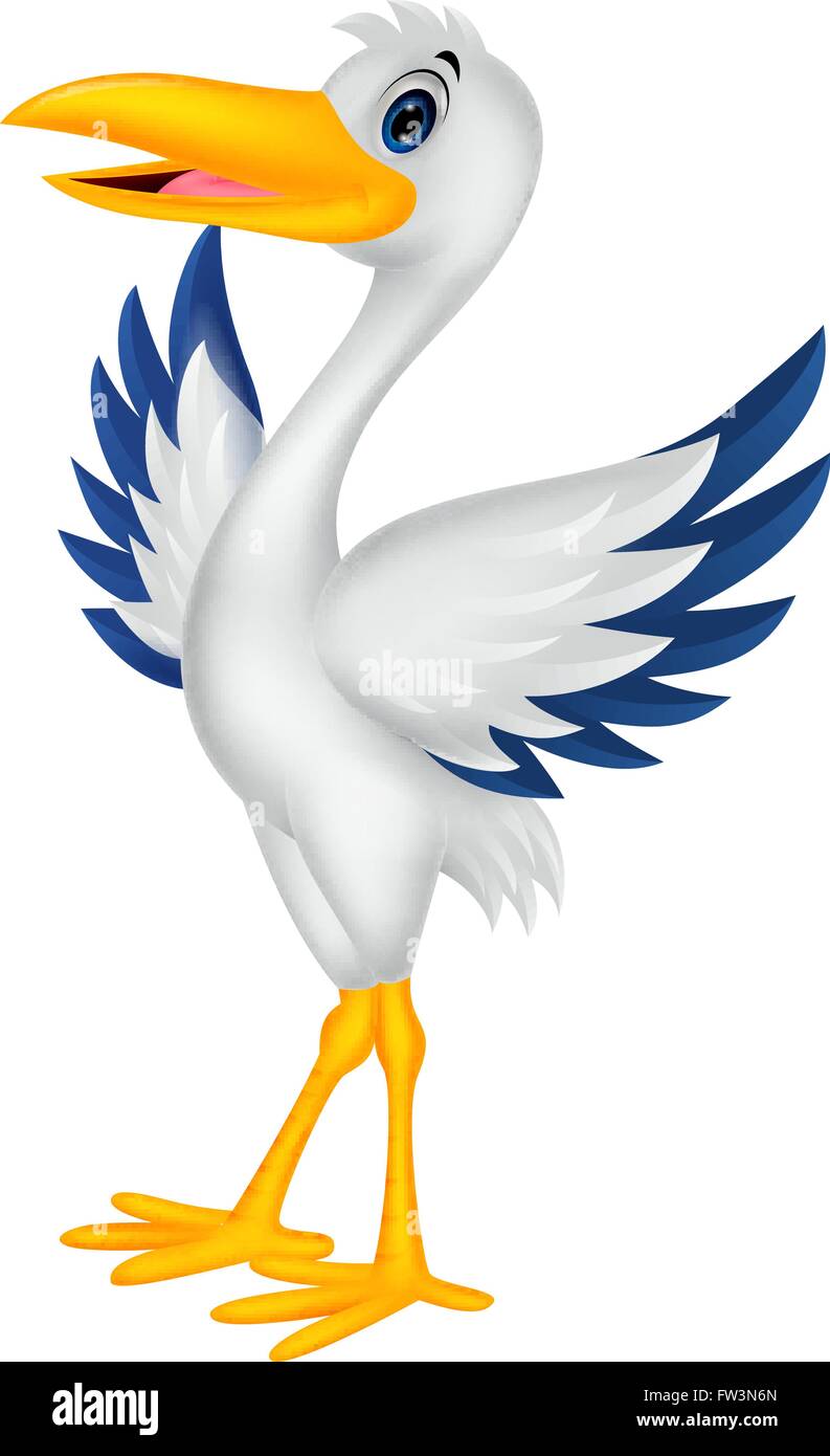 Cartoon stork posing Stock Vector Image & Art - Alamy