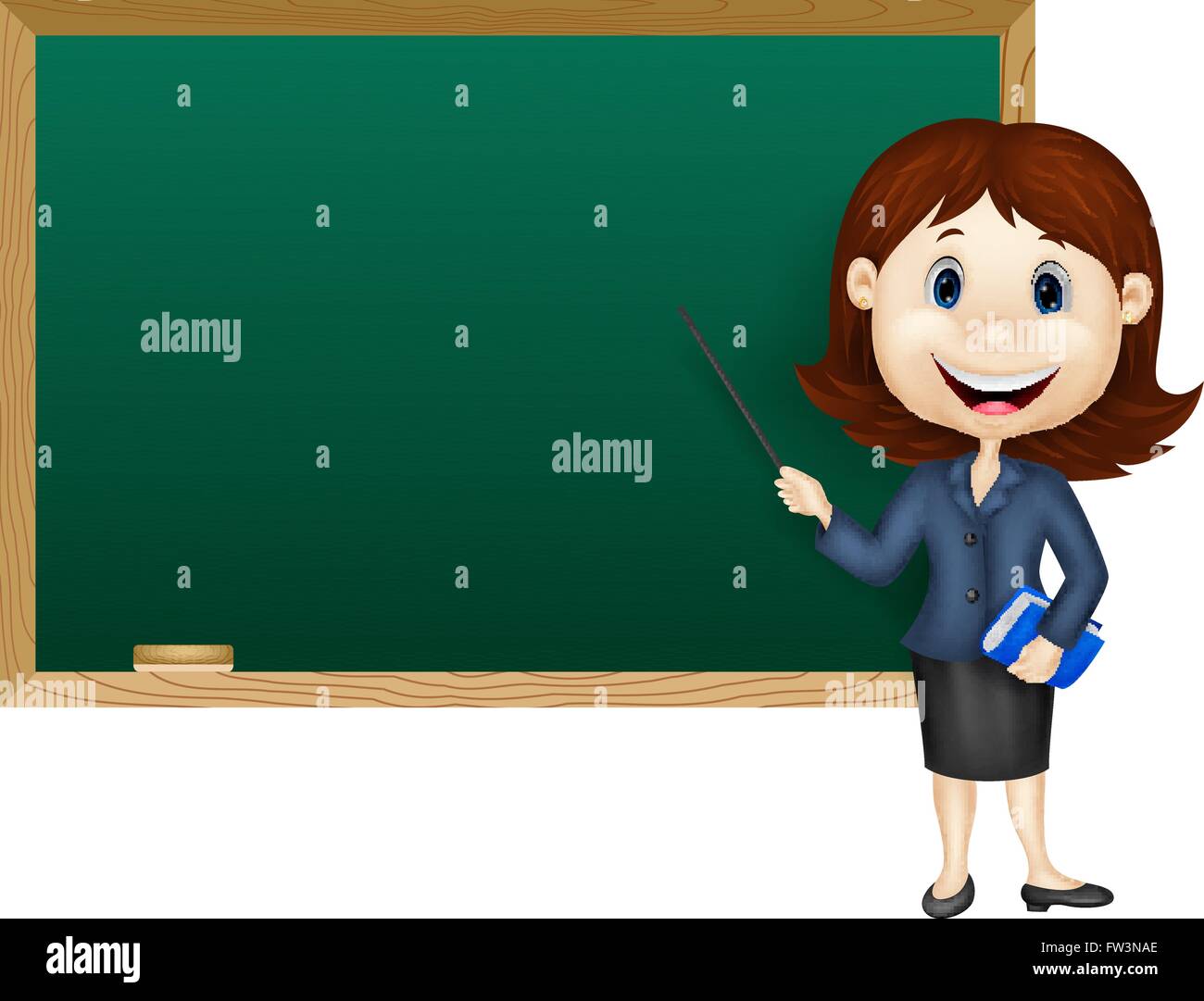 Cartoon teacher woman hi-res stock photography and images - Alamy
