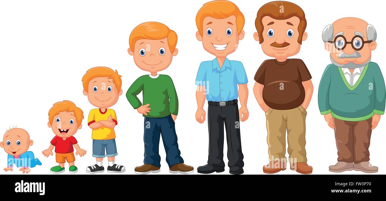 Illustration of development stages of man Stock Vector Image & Art - Alamy