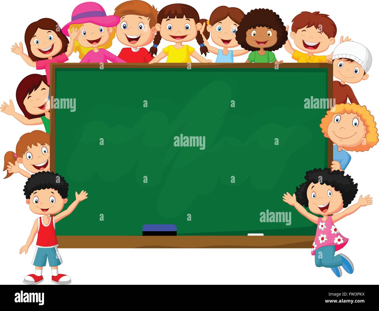 Cartoon boy chalkboard teaching class hi-res stock photography and ...
