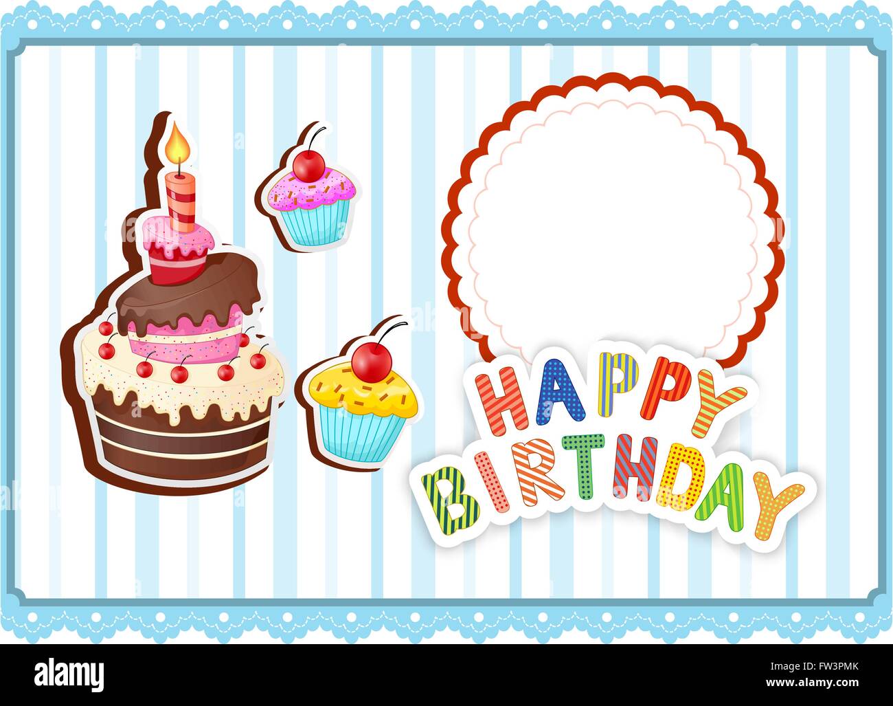 Illustration of birthday card Stock Vector Image & Art - Alamy