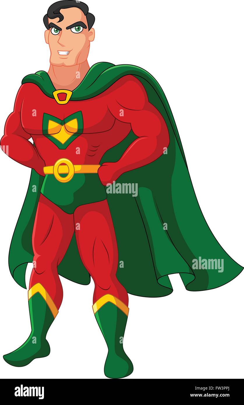Cartoon male superhero posing Stock Vector Image & Art - Alamy