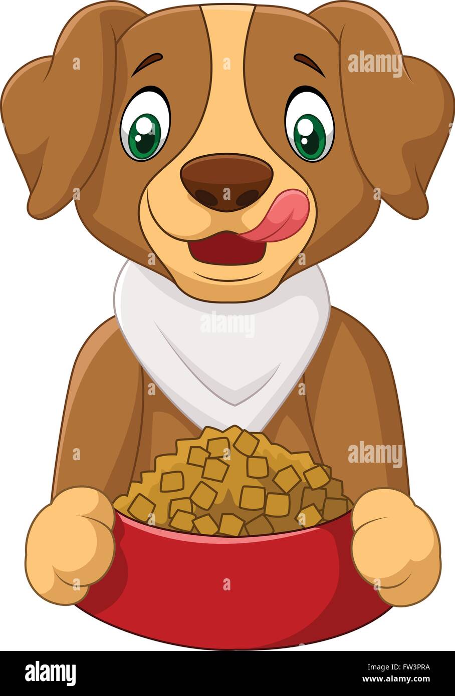 Feeding puppy dog Stock Vector Images - Alamy