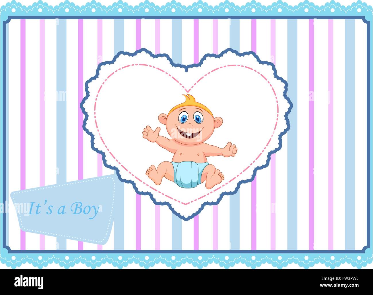 Cute cartoon baby card Stock Vector Image & Art - Alamy
