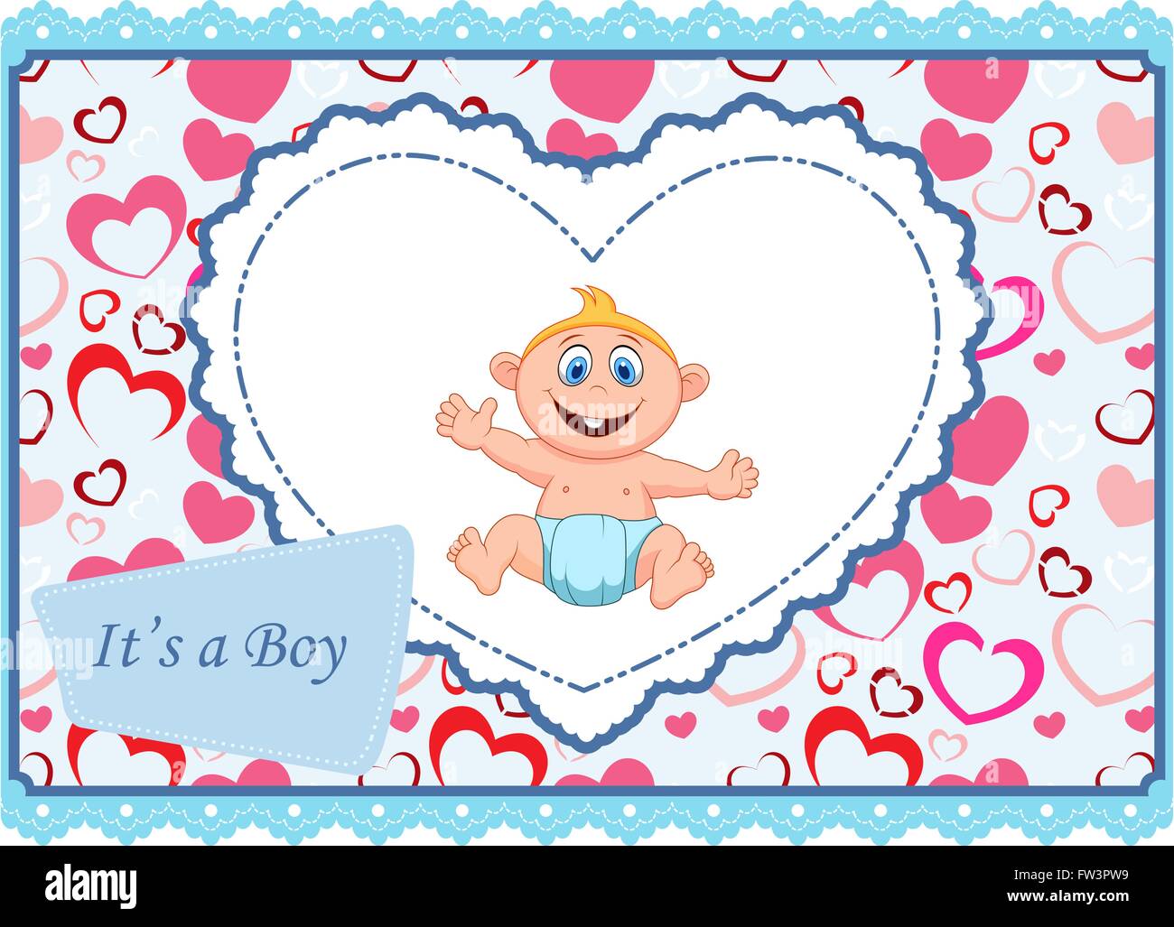 Cute cartoon baby card Stock Vector Image & Art - Alamy