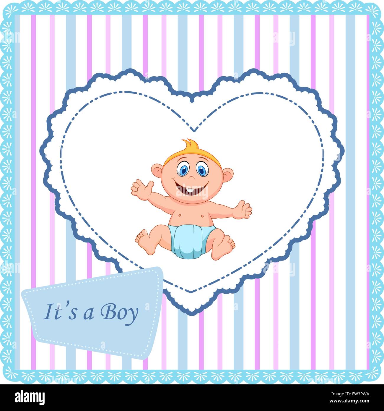 Cute cartoon baby card Stock Vector Image & Art - Alamy