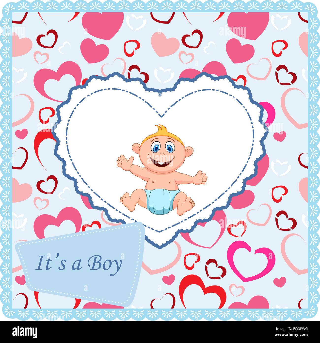 Cute cartoon baby card Stock Vector Image & Art - Alamy