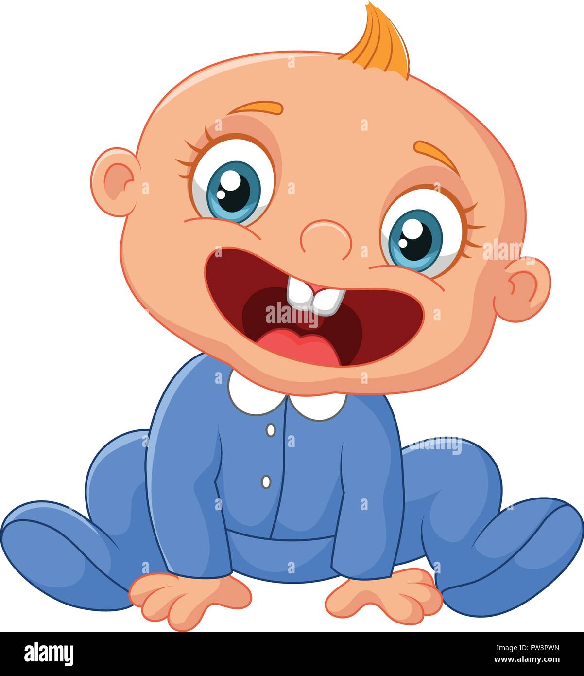 Happy cartoon baby boy Stock Vector Image & Art - Alamy
