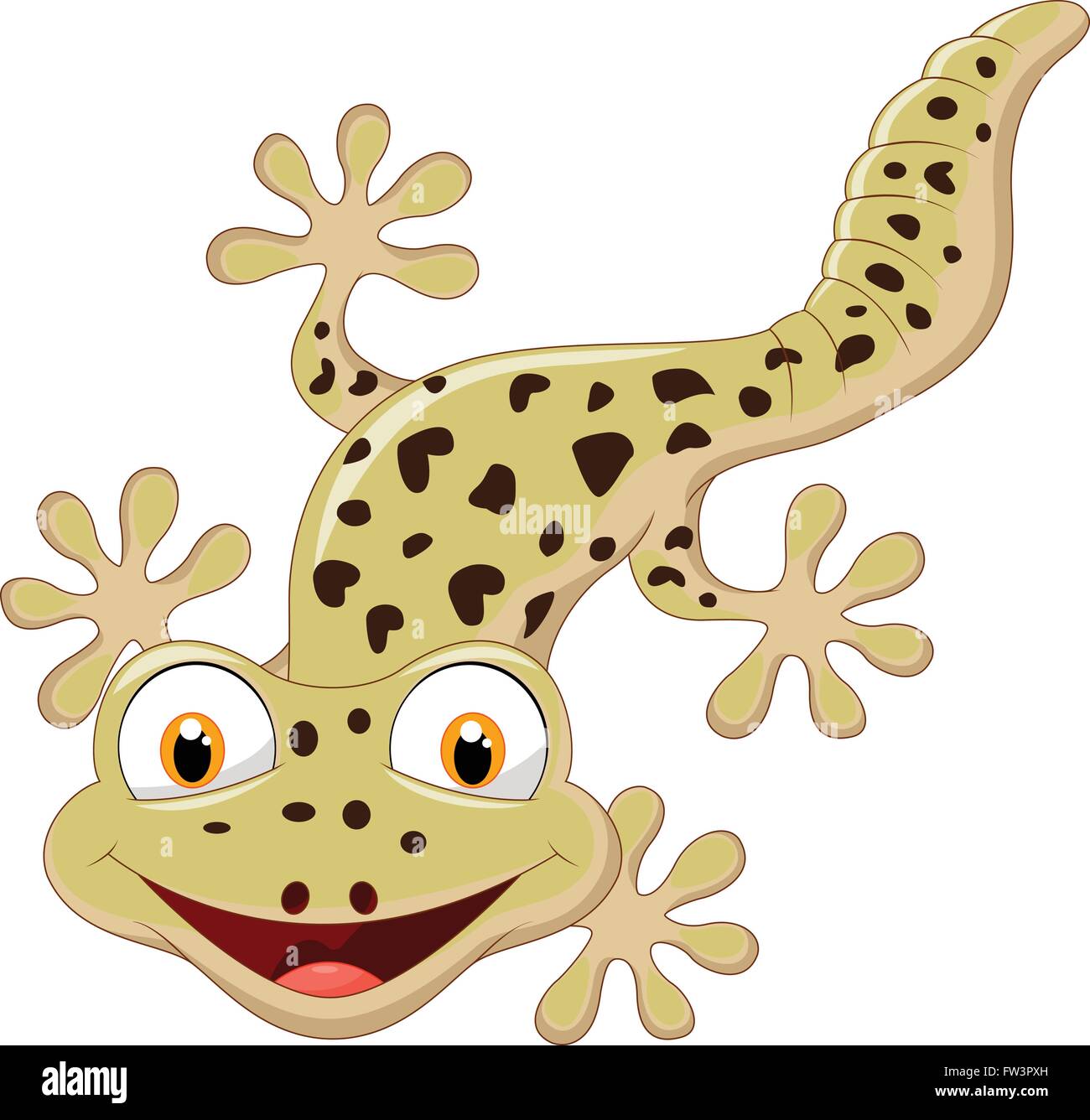 Cartoon smiling gecko Stock Vector Image & Art - Alamy