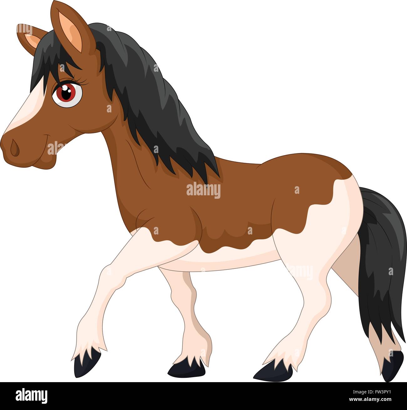 Cartoon pony horse Stock Vector Image & Art - Alamy