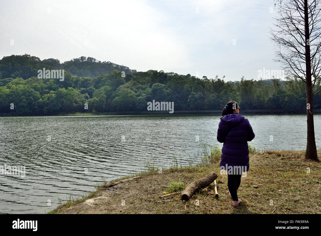 She walk alone Stock Photo - Alamy