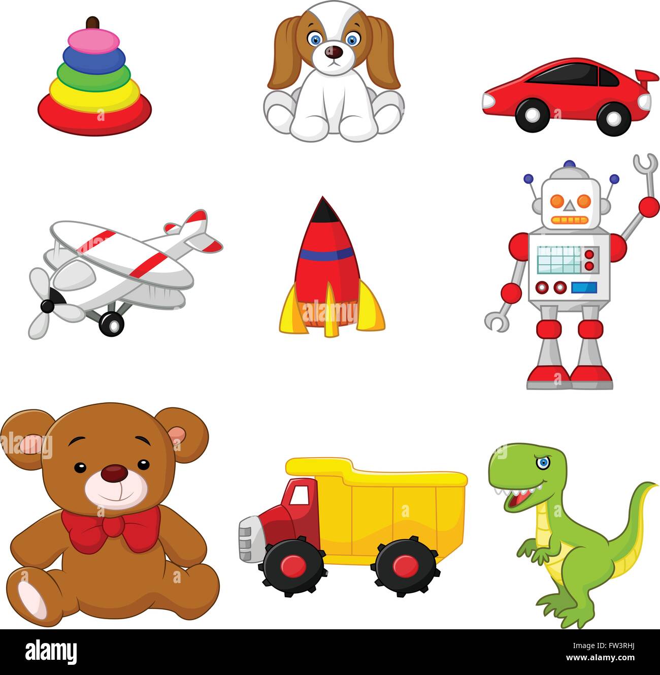 Illustration of Kid's toy collection Stock Vector Image & Art - Alamy