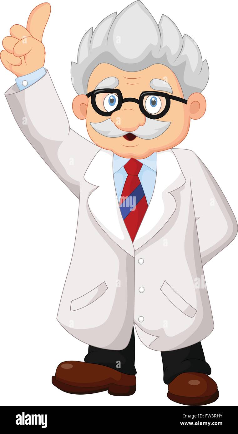 Professor cartoon pointing his hand Stock Vector Image & Art - Alamy