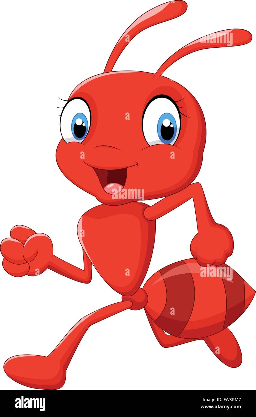 Cartoon ant running Stock Vector Image & Art - Alamy