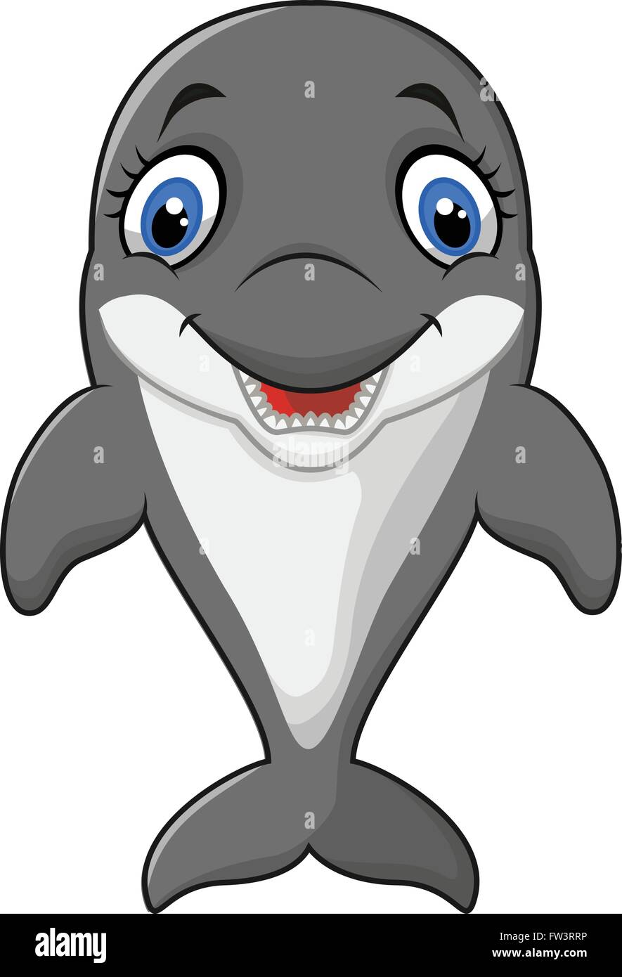 Cartoon funny dolphin Stock Vector Image & Art - Alamy