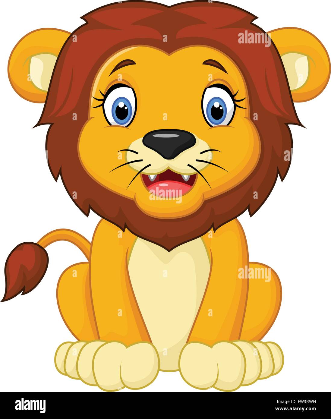Cartoon lion sitting Stock Vector Image & Art - Alamy