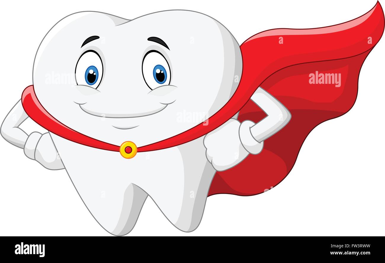 Happy superhero healthy tooth Stock Vector Image & Art - Alamy