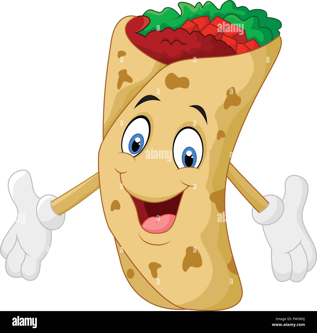 burrito cartoon character Stock Vector Image & Art - Alamy