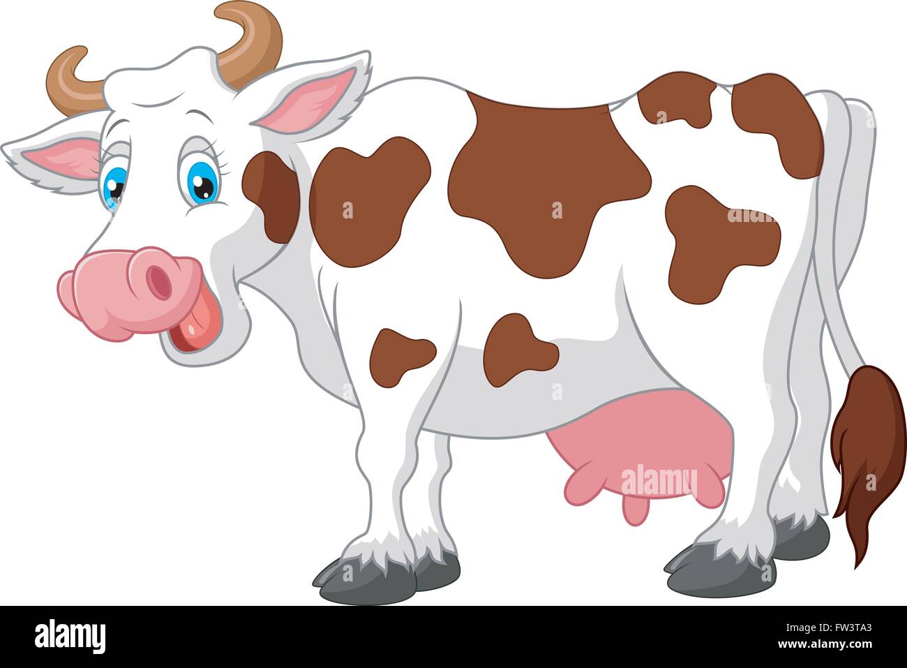 Happy cartoon cow Stock Vector Image & Art - Alamy