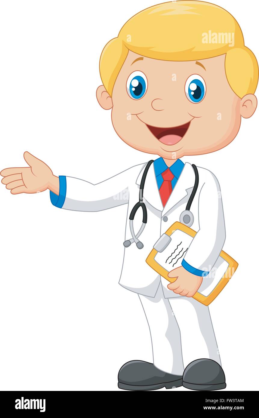 Cartoon doctors were waving Stock Vector Image & Art - Alamy