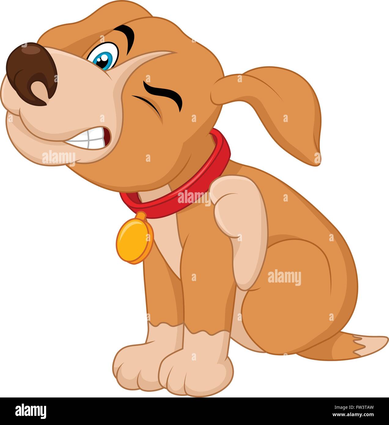 A young Pit Bull puppy scratching an itch Stock Vector Image & Art - Alamy
