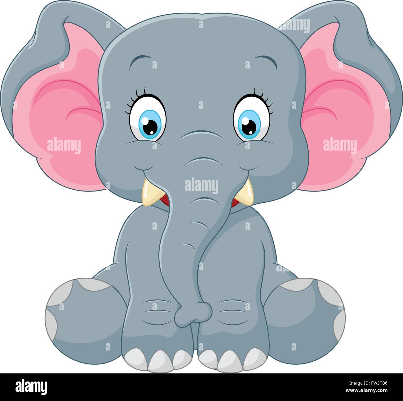 Cute elephant cartoon Stock Vector Image & Art - Alamy