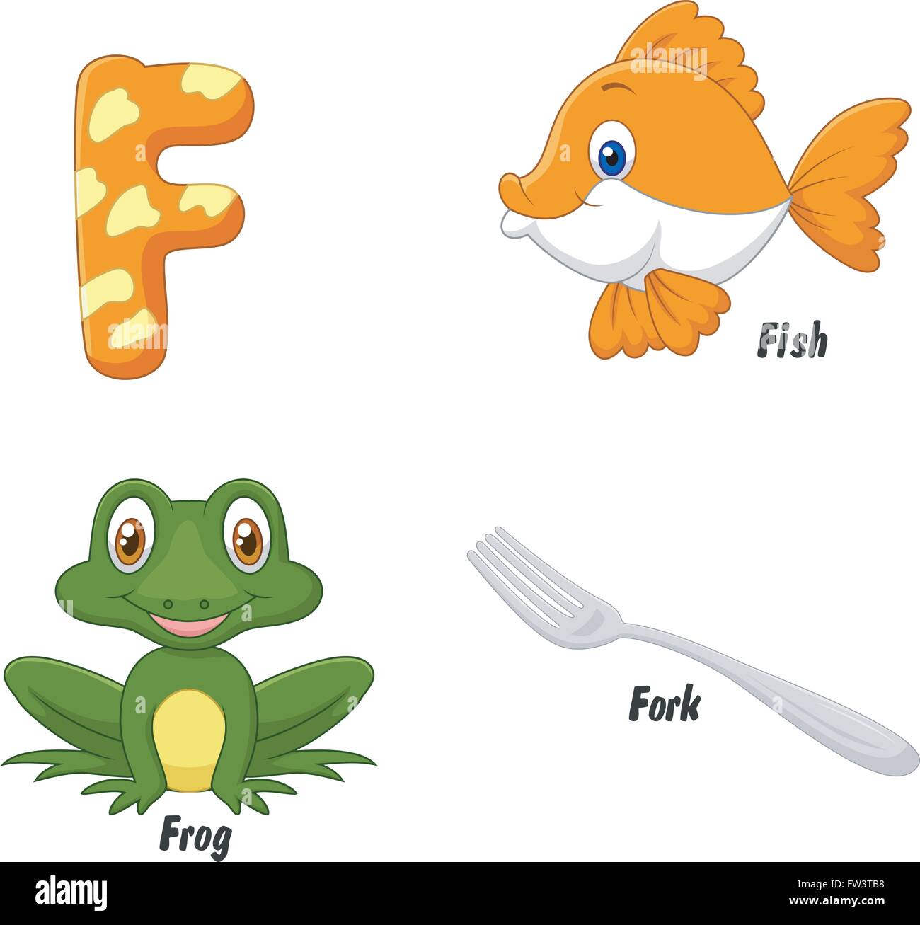Letter f frog fork hi-res stock photography and images - Alamy