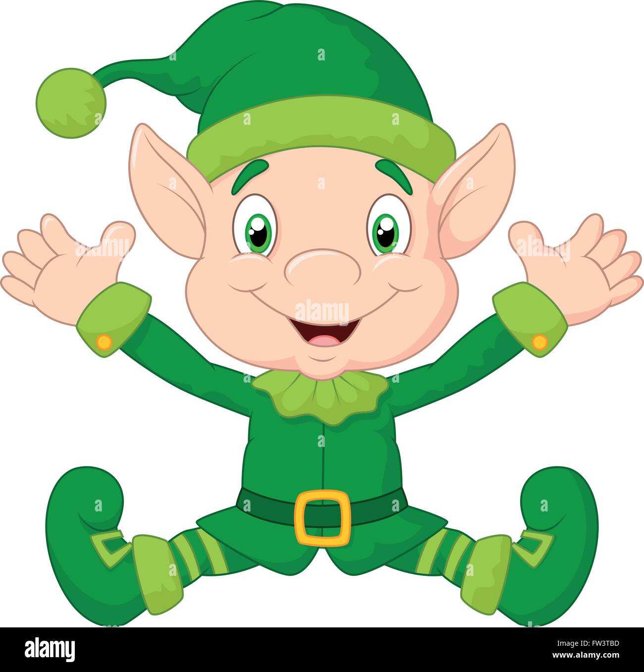 Cartoon green elf Stock Vector Image & Art - Alamy