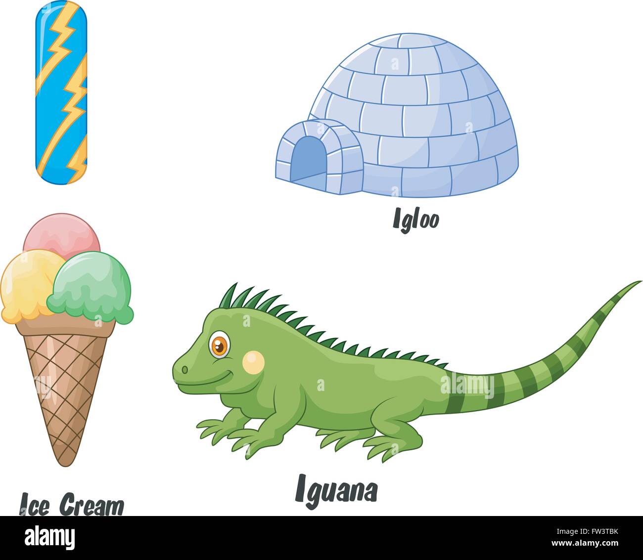 Illustration of I alphabet Stock Vector Image & Art - Alamy