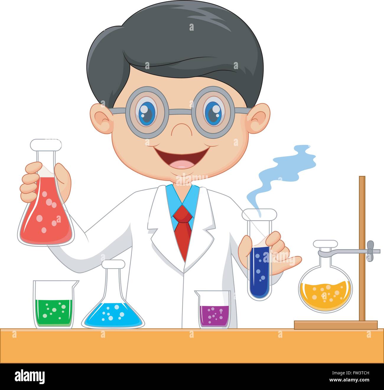 Cartoon illustration of scientists Stock Vector Image & Art - Alamy