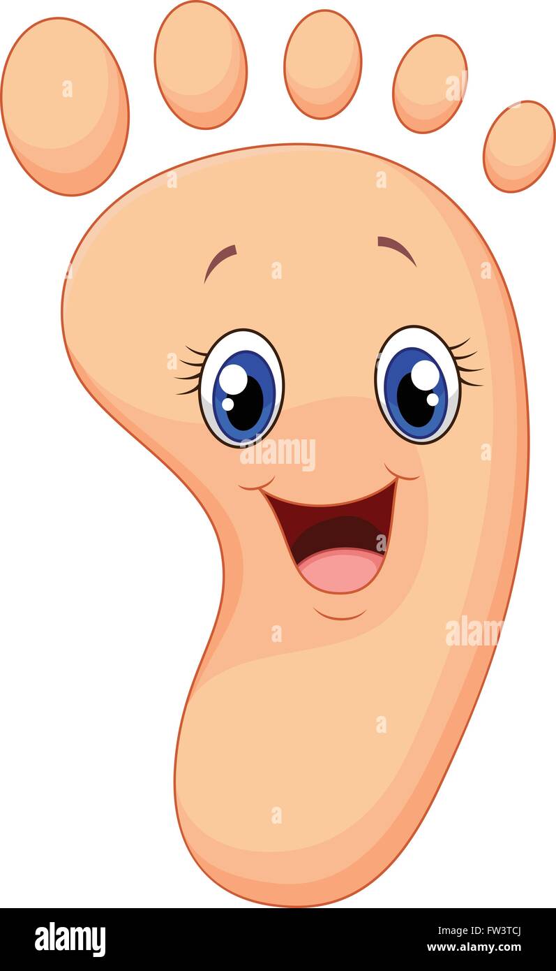 Cartoon happy smile foot Stock Vector Image & Art - Alamy