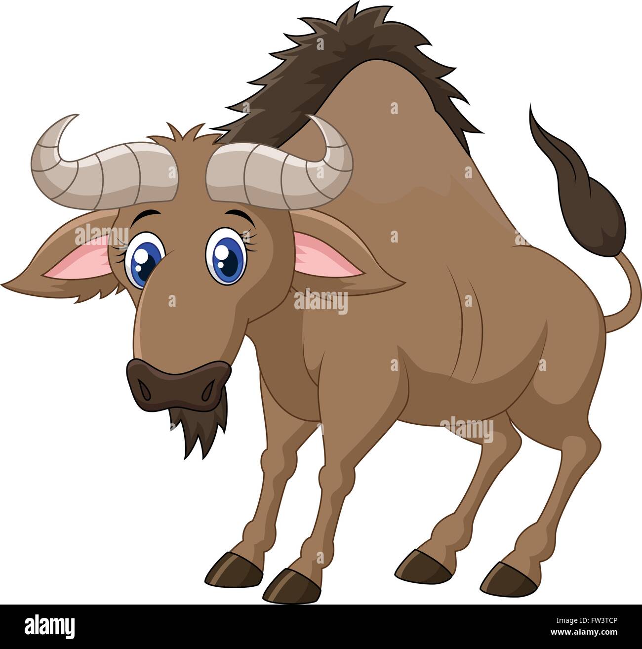 Cartoon animal wildebeest hi-res stock photography and images - Alamy