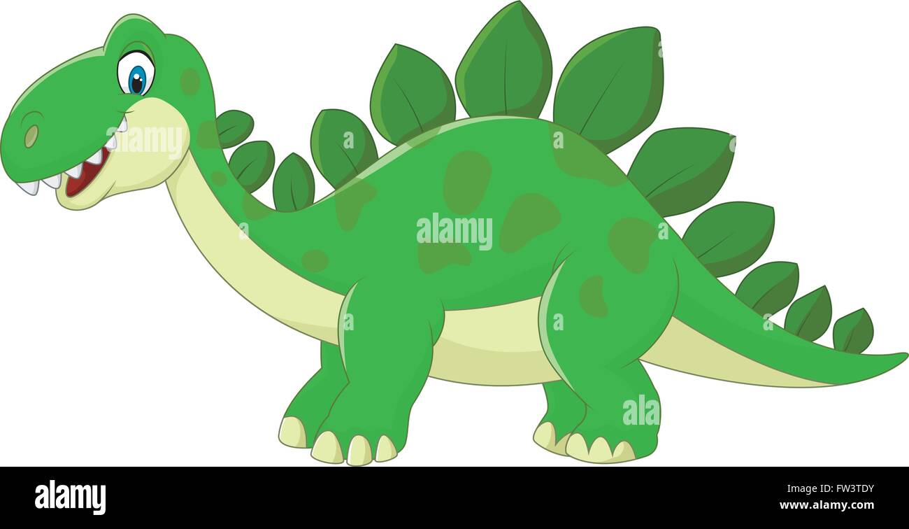 Cartoon Stegosaurus Dinosaur Stock Vector Image & Art - Alamy
