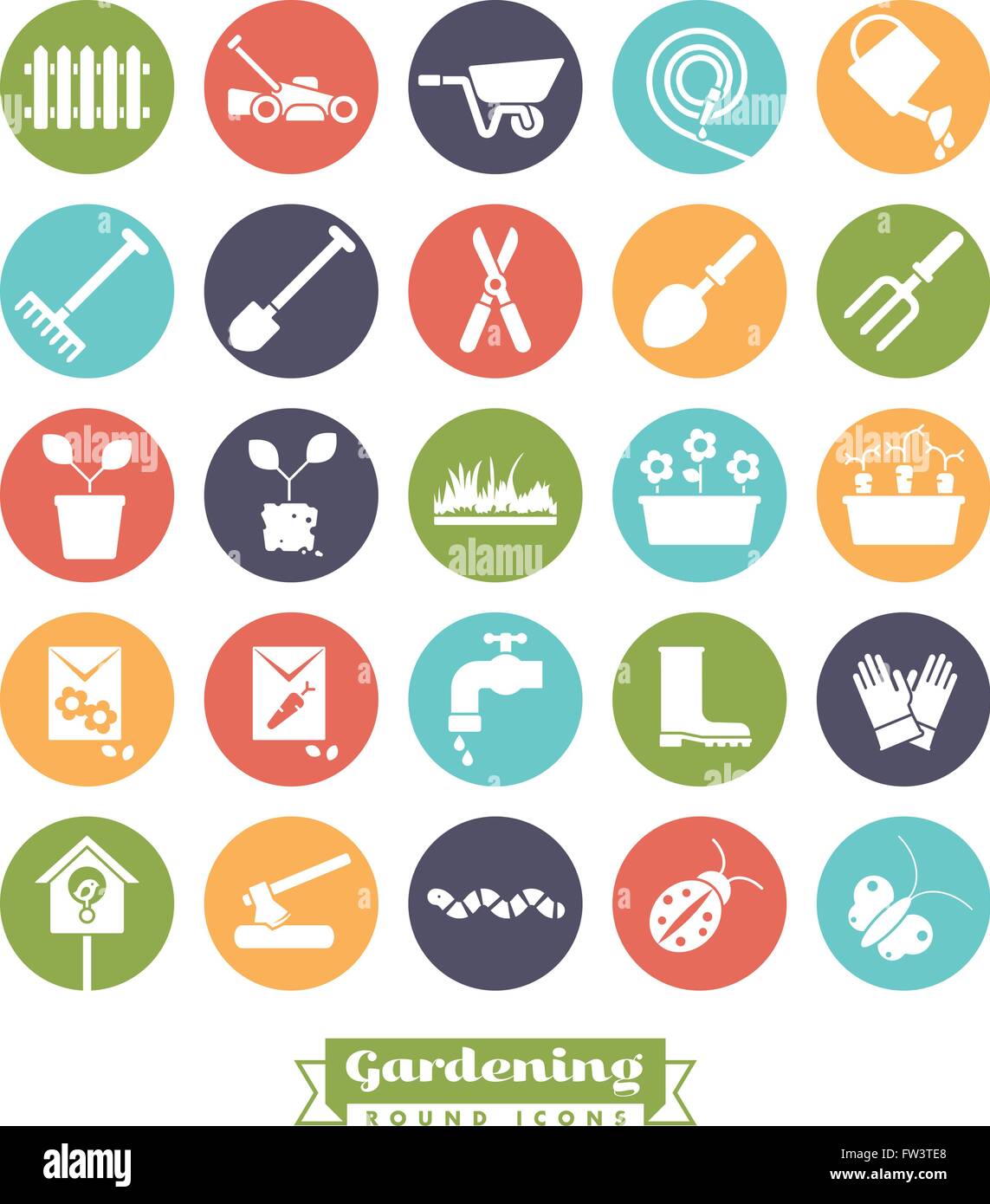 Rain leaves in garden Stock Vector Images - Alamy