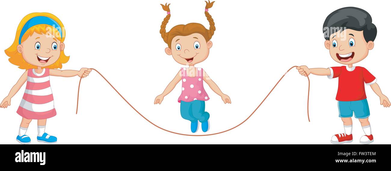 Playing jump rope Stock Vector Image & Art - Alamy