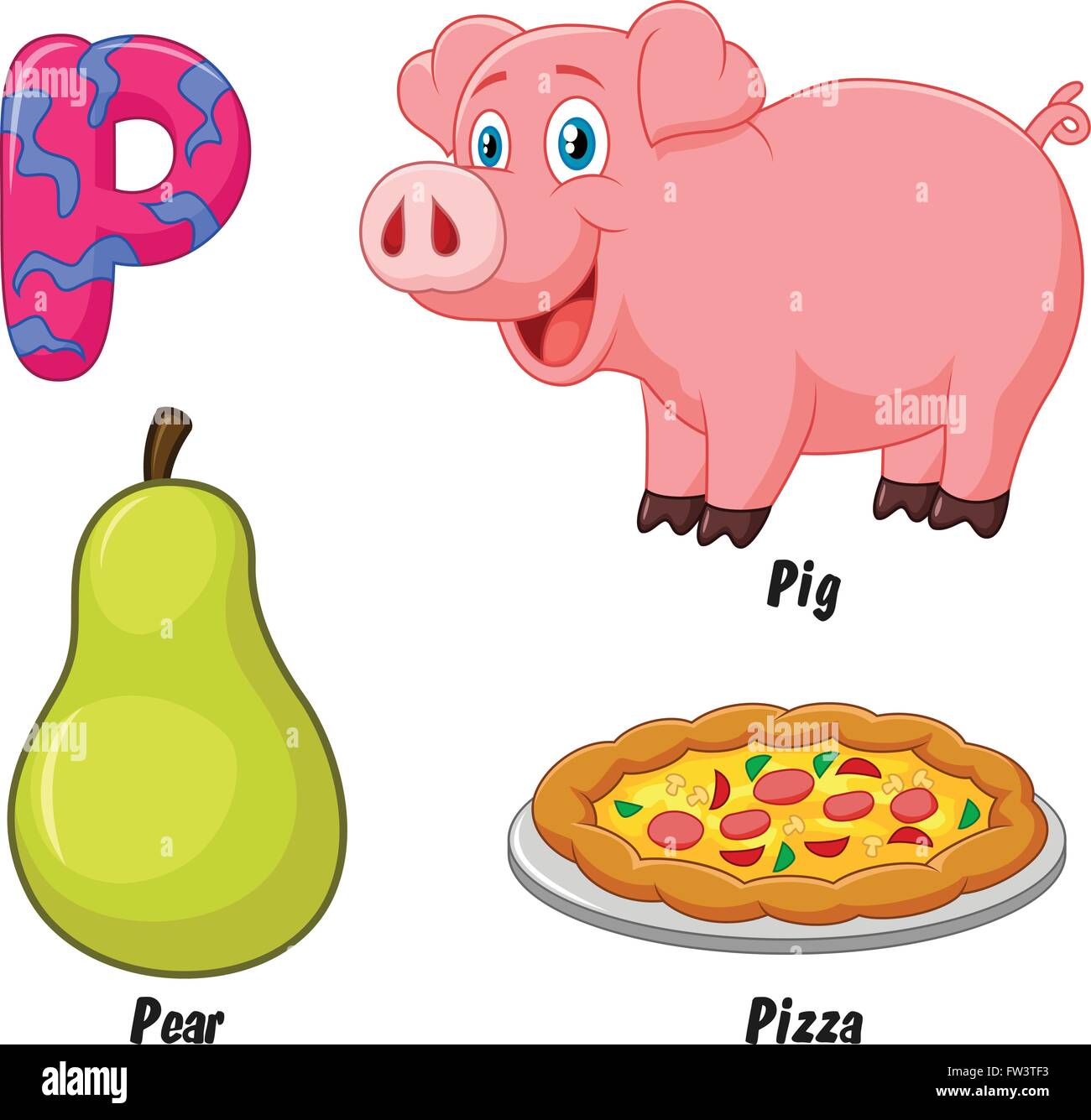 Illustration of P alphabet Stock Vector Image & Art - Alamy