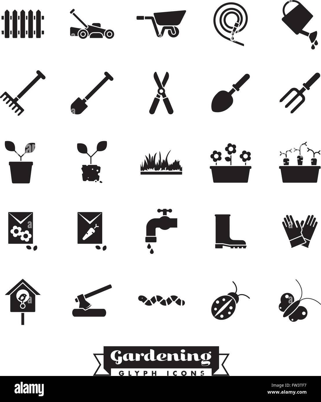 Gardening fork Stock Vector Images - Alamy