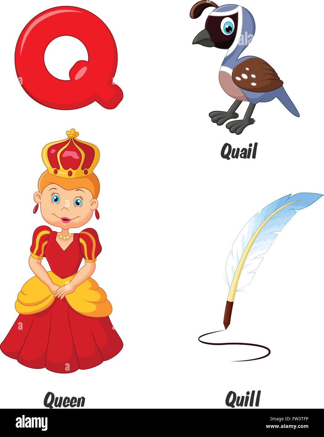 Cartoon Queen Quail