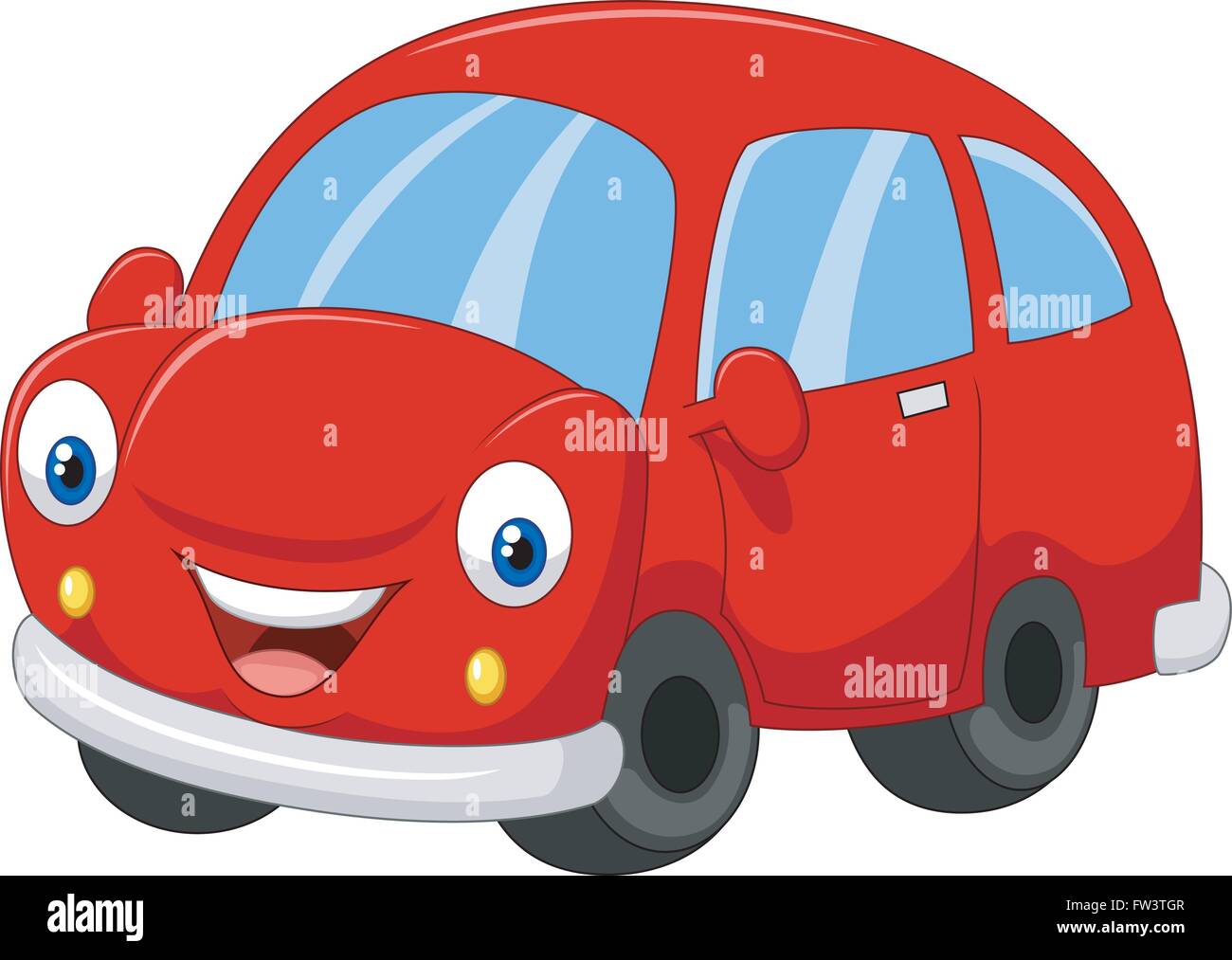 Cartoon cute red car Stock Vector Image & Art - Alamy