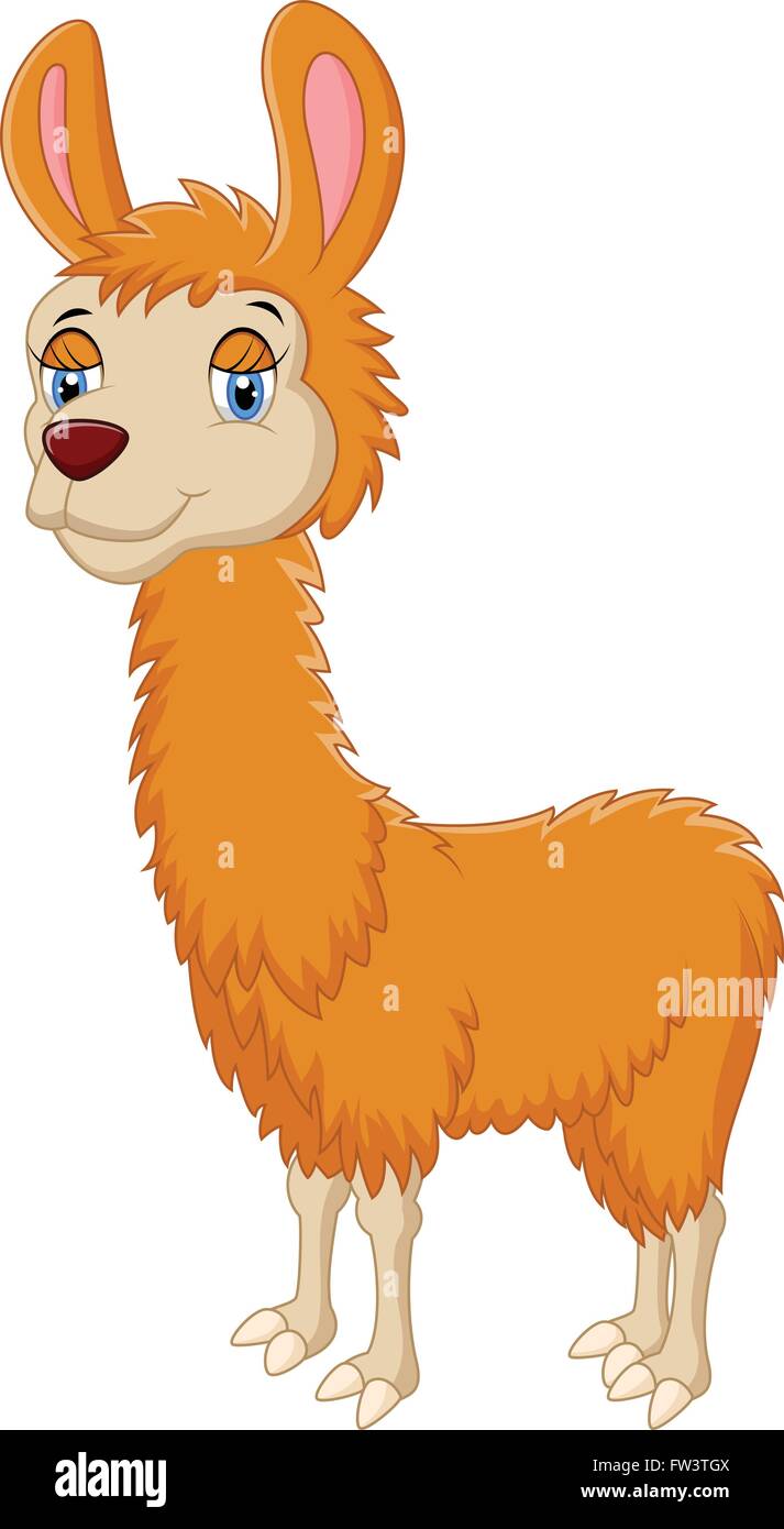 Llama cute cartoon Stock Vector Image & Art - Alamy