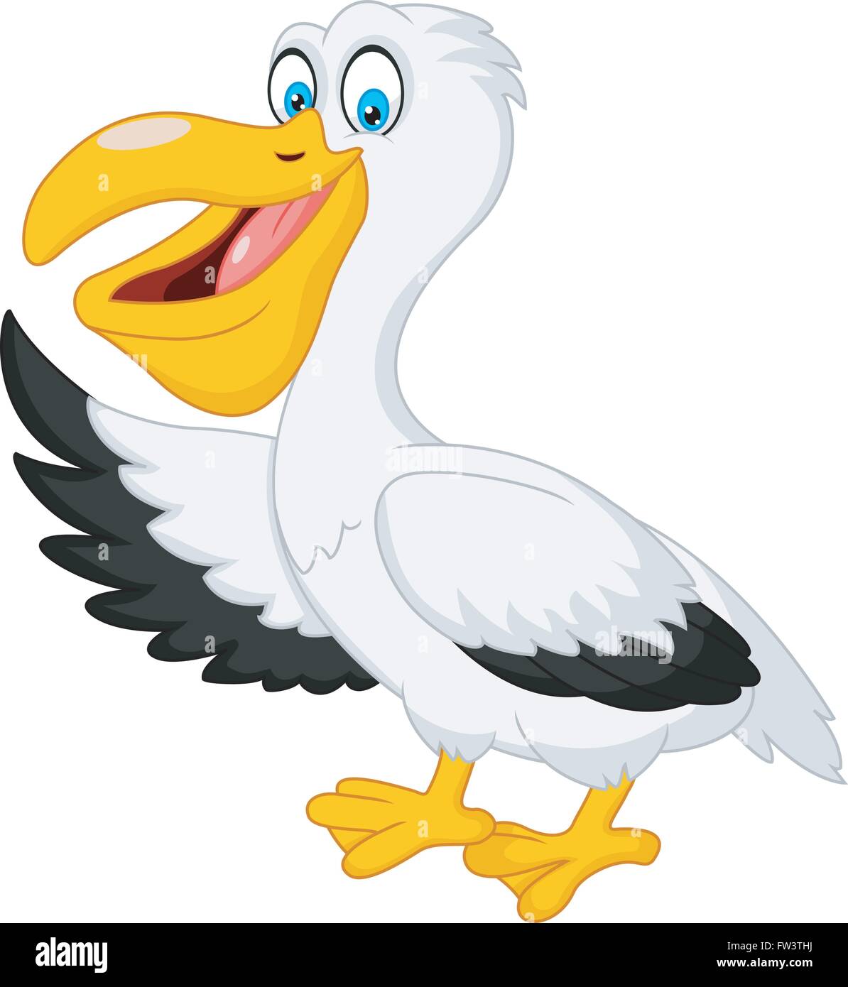 Cute pelican cartoon waving hand Stock Vector Image & Art - Alamy