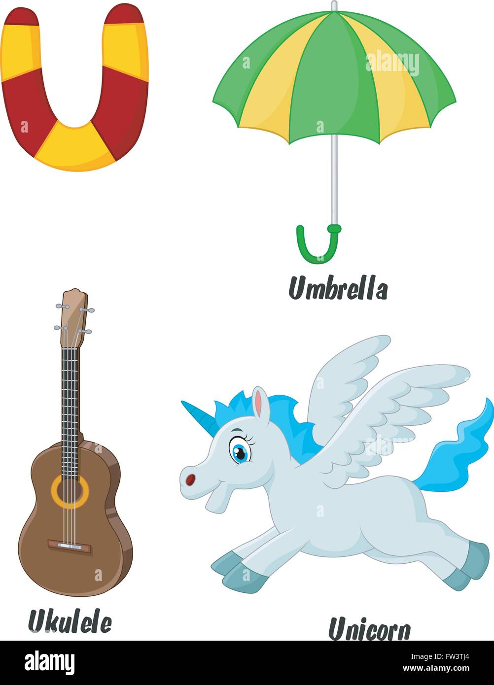 Illustration of U alphabet Stock Vector Image & Art - Alamy