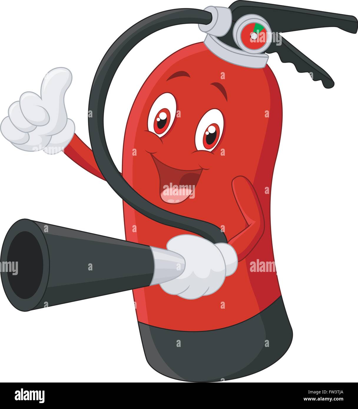 Cartoon Character of fire extinguisher giving thumb up Stock Vector ...