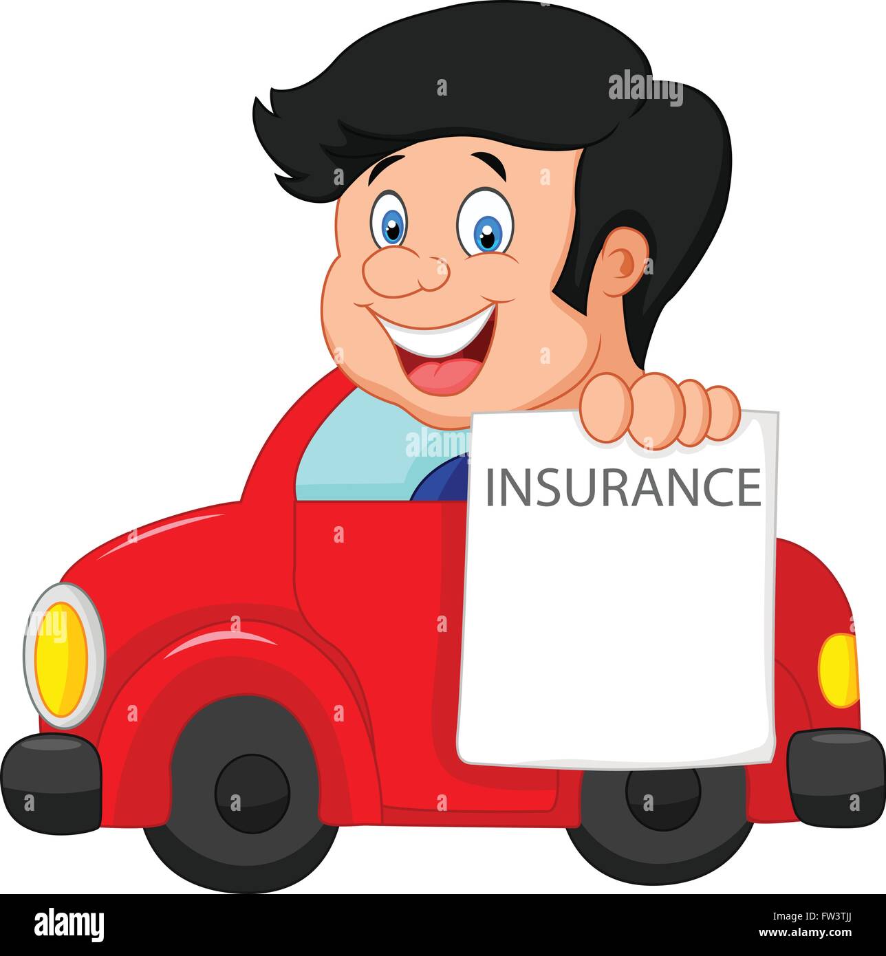 Cartoon little boy notify to join insurance Stock Vector Image & Art ...